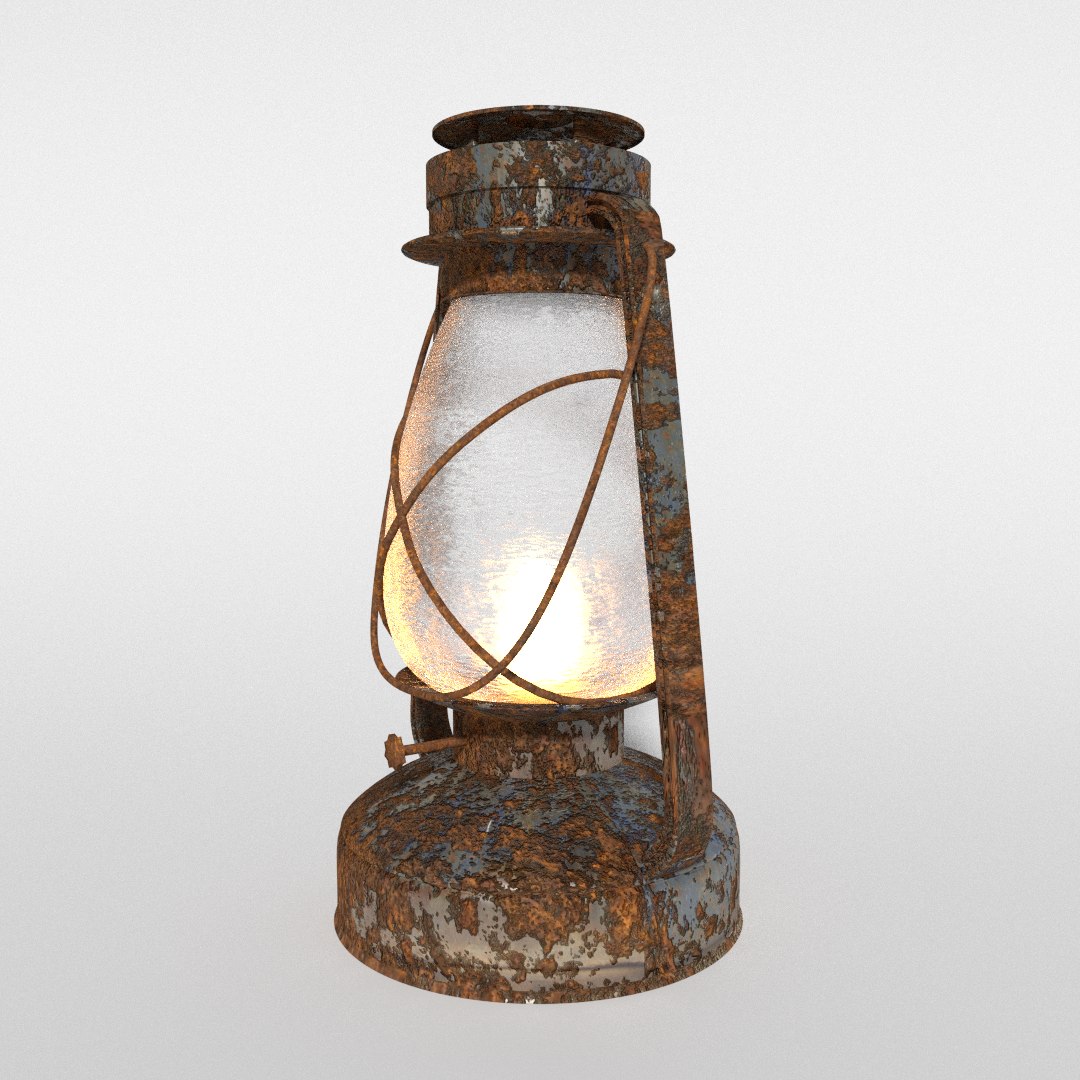 3d rustic lantern