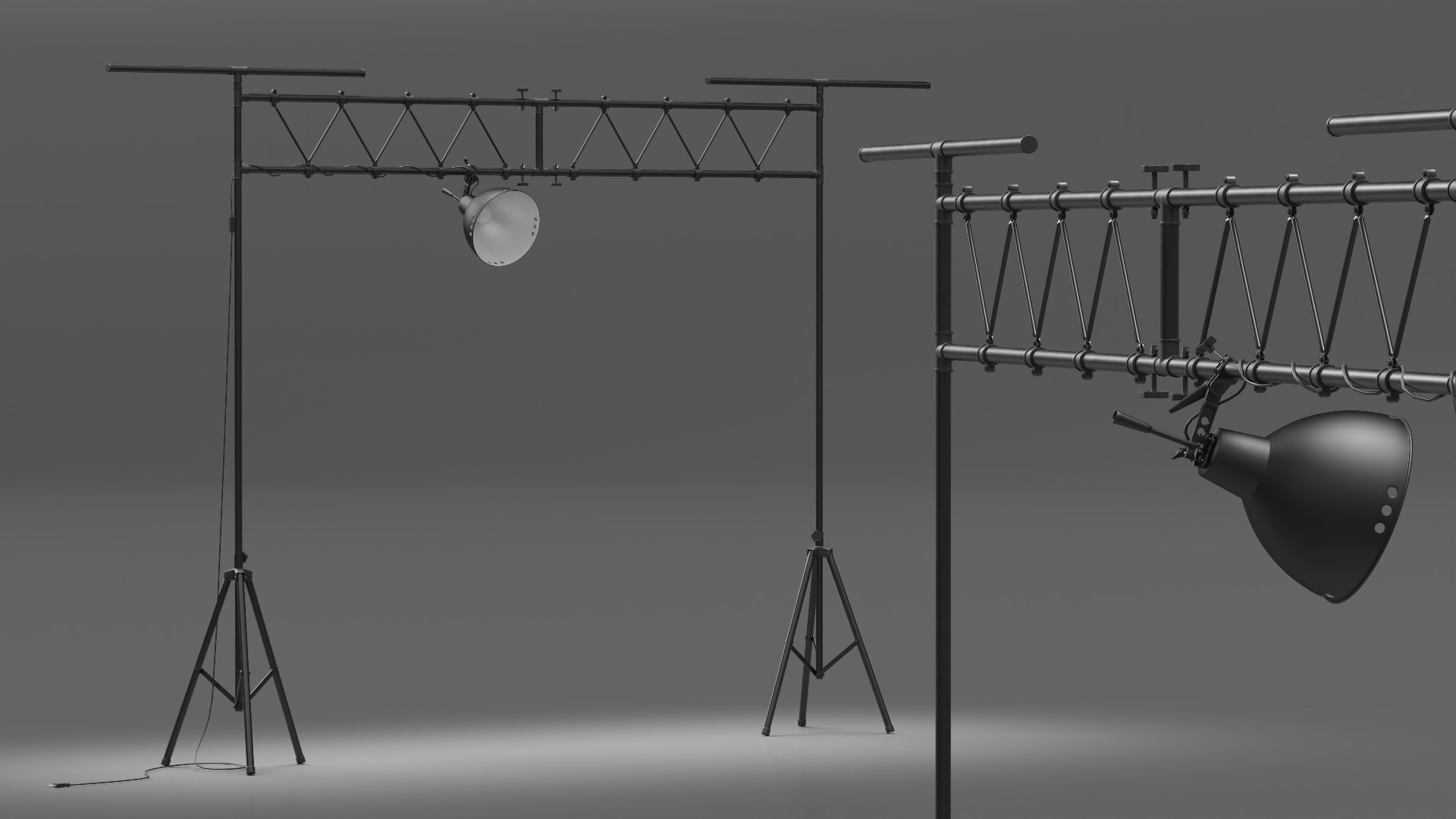 Studio Lighting Truss With Spotlight 3D Model - TurboSquid 2316352