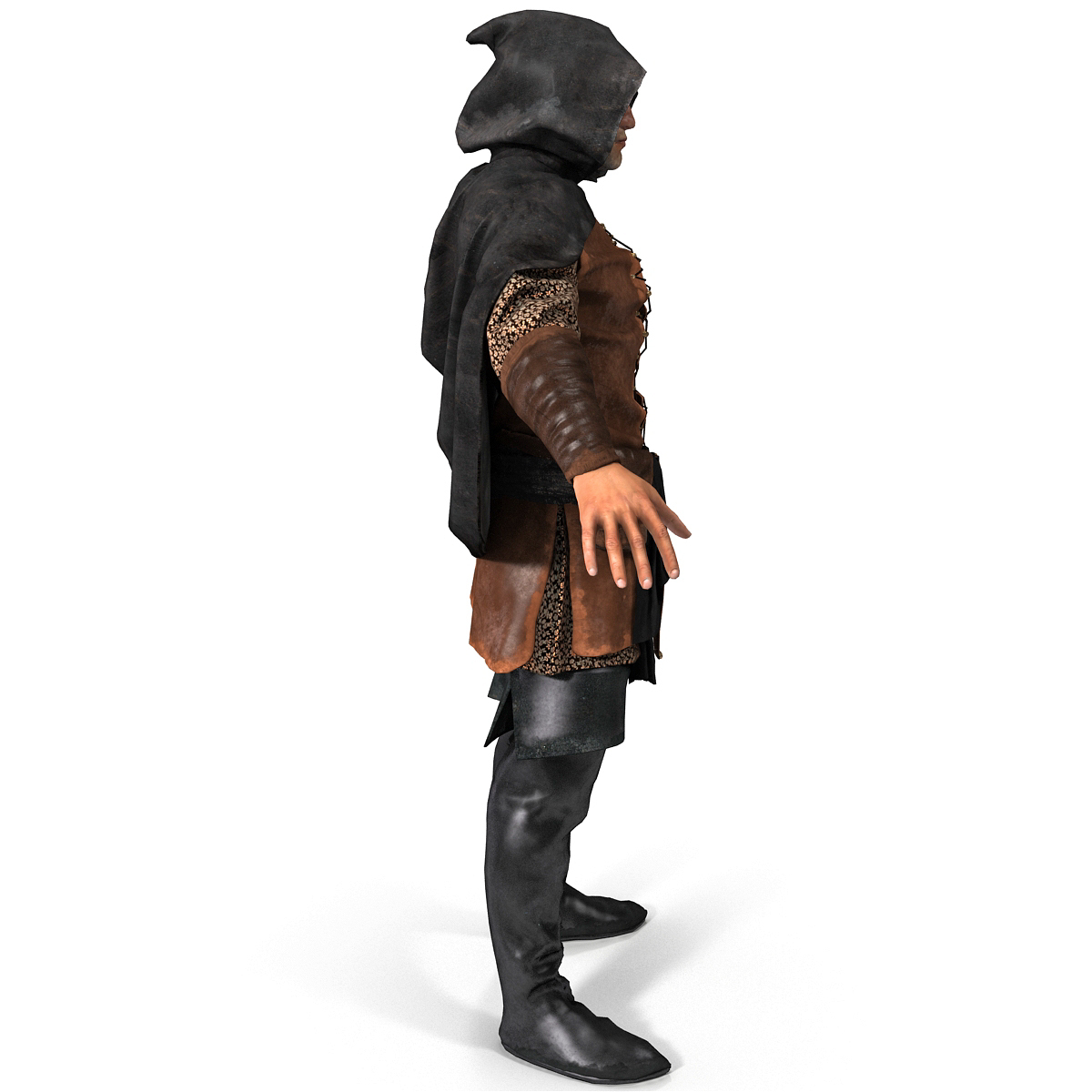 medieval thief rigged 3d model