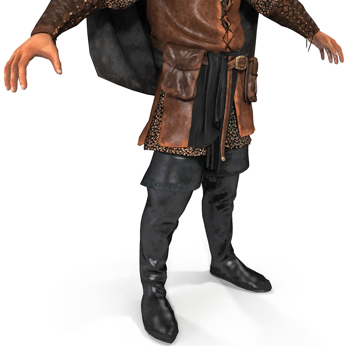 medieval thief rigged 3d model