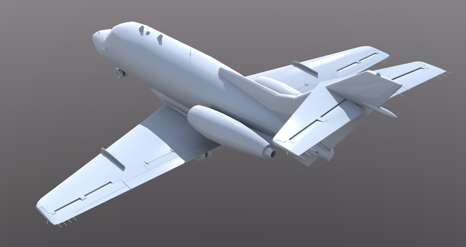 Aerospace Hs 125 Dominie 3d Model