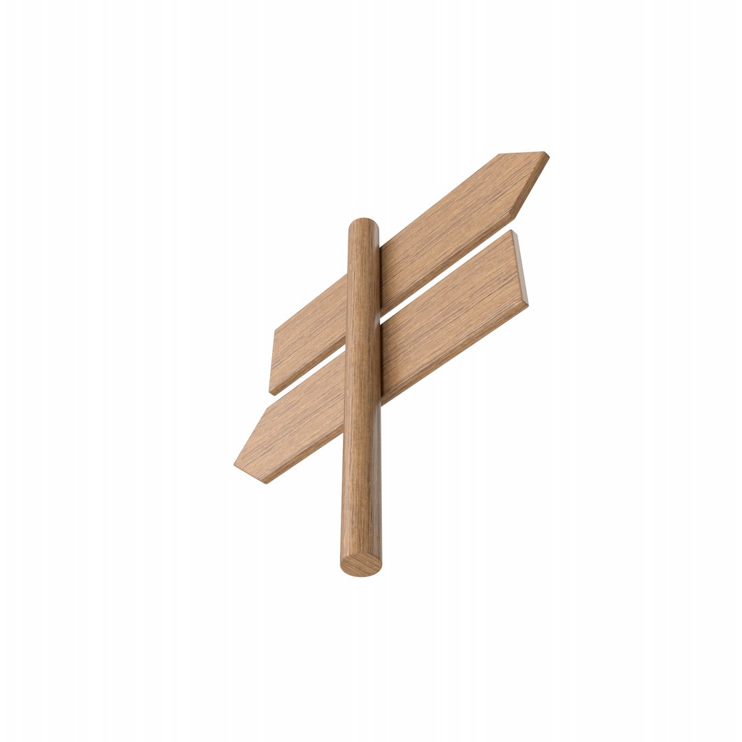3D Wooden Sign Post - TurboSquid 1838862