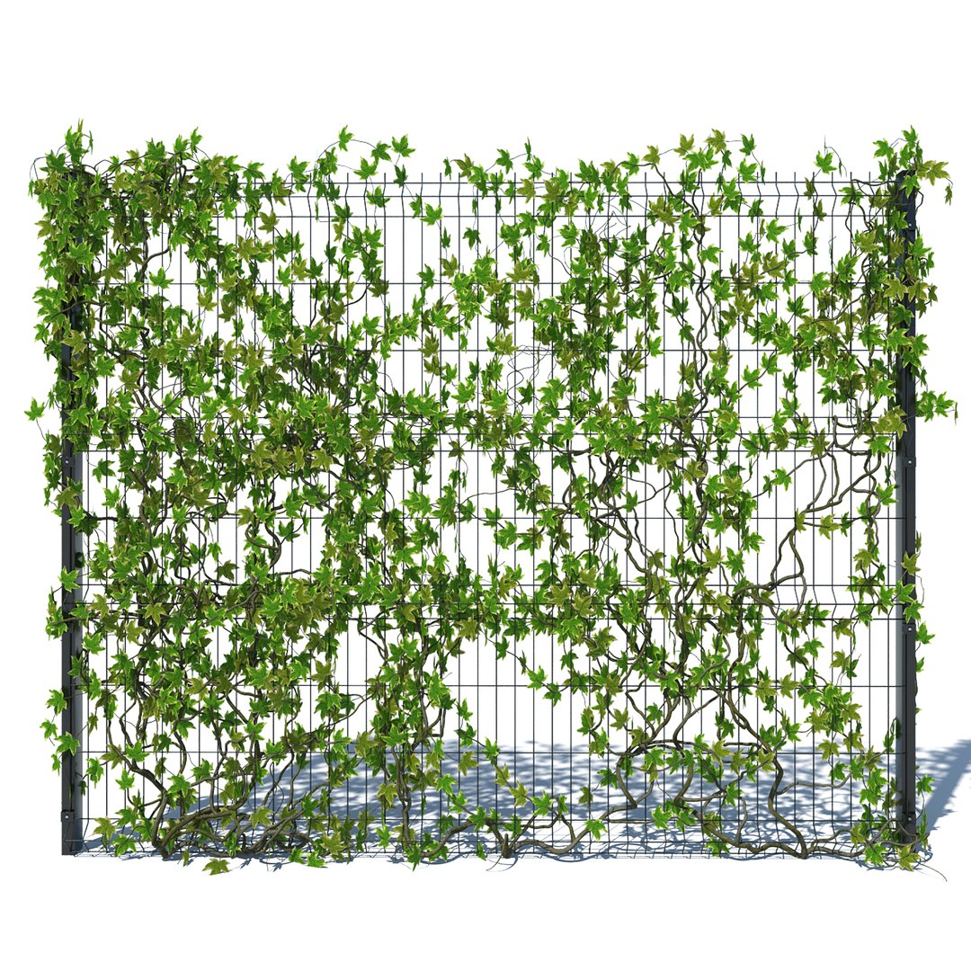 Metal Fence 3D H - 203 With Ivy V1 3D Model - TurboSquid 1972904