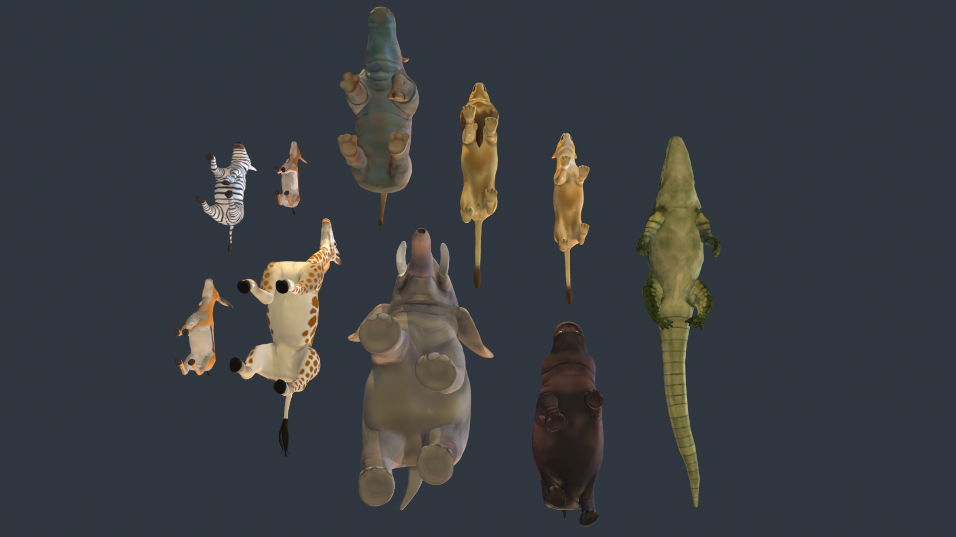 African Safari Savannah Animals Essential Pack Rigged Animated Collection 3D Model - TurboSquid ...