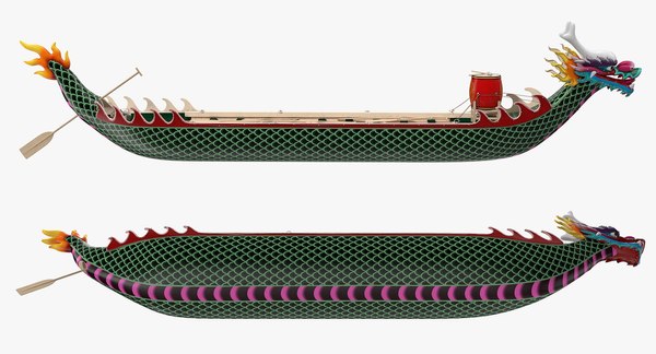 Colourful dragon boat 3D model - TurboSquid 1368267