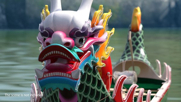 Colourful dragon boat 3D model - TurboSquid 1368267