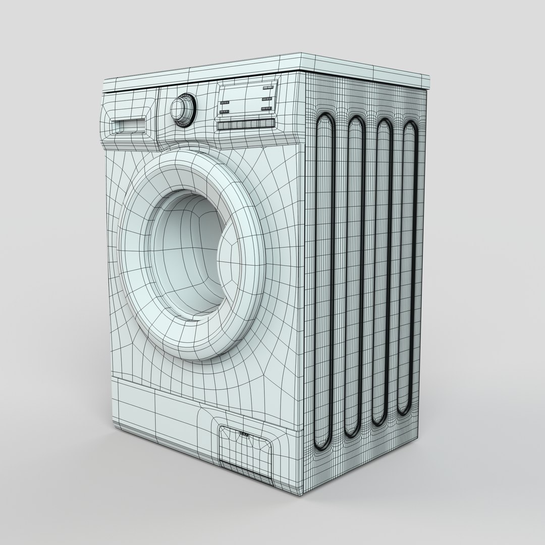 Washing Machine 3D Model - TurboSquid 1537126