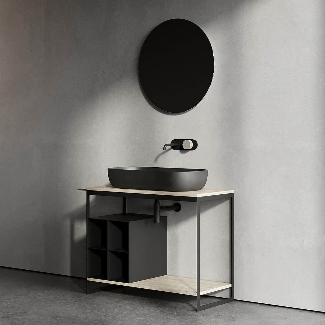 Vanity solid unit 3D model - TurboSquid 1588029