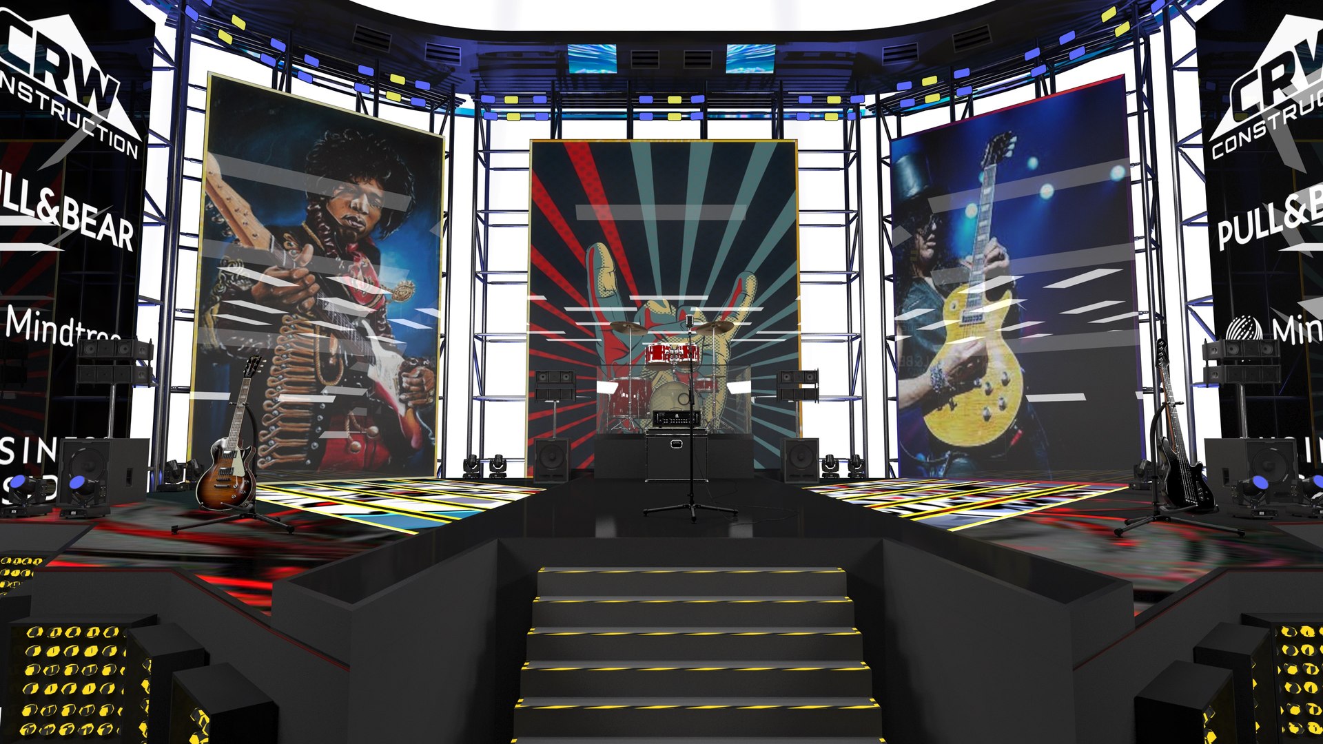 3D Concert Stage And Music Equipment - TurboSquid 2053736