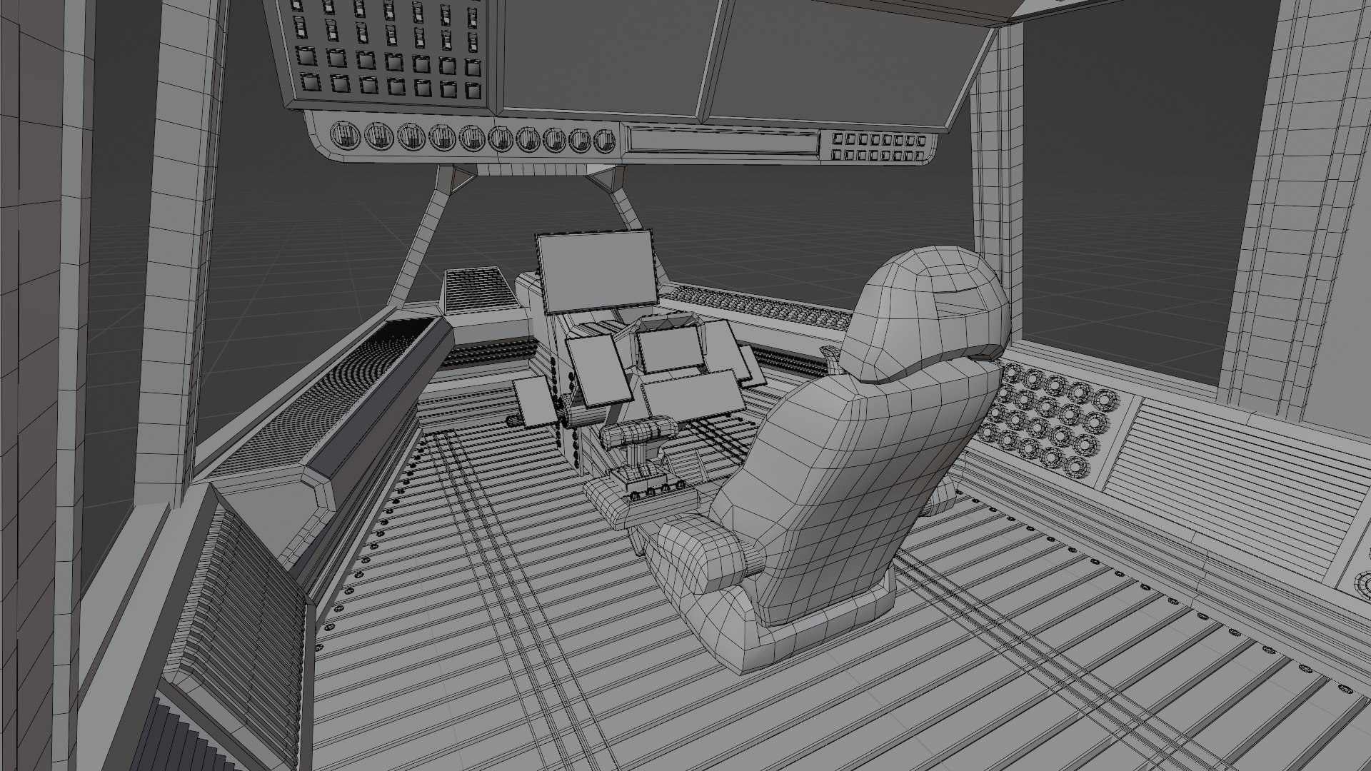 3D Sci-Fi Fighter Cockpit 3D Model Model - TurboSquid 1932819