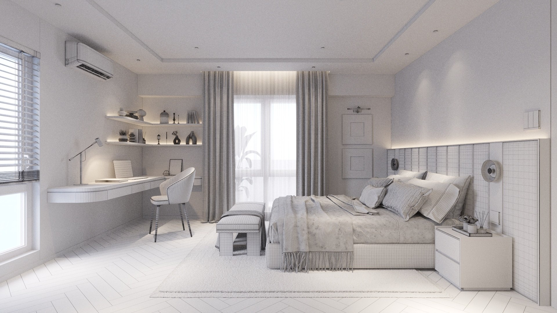 3 Bedrooms Apartment 100Sqm Interior 3D Model - TurboSquid 2420155