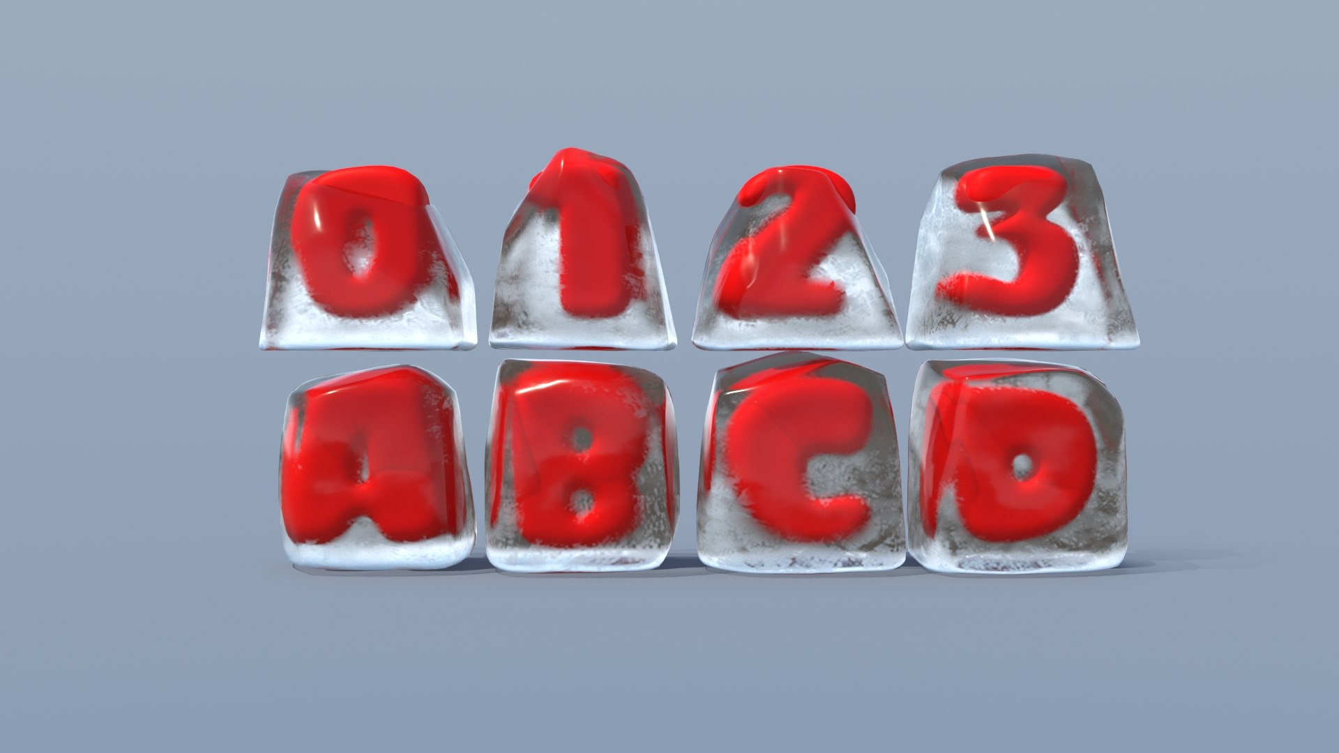 Ice Letter 3D Model - TurboSquid 2122346