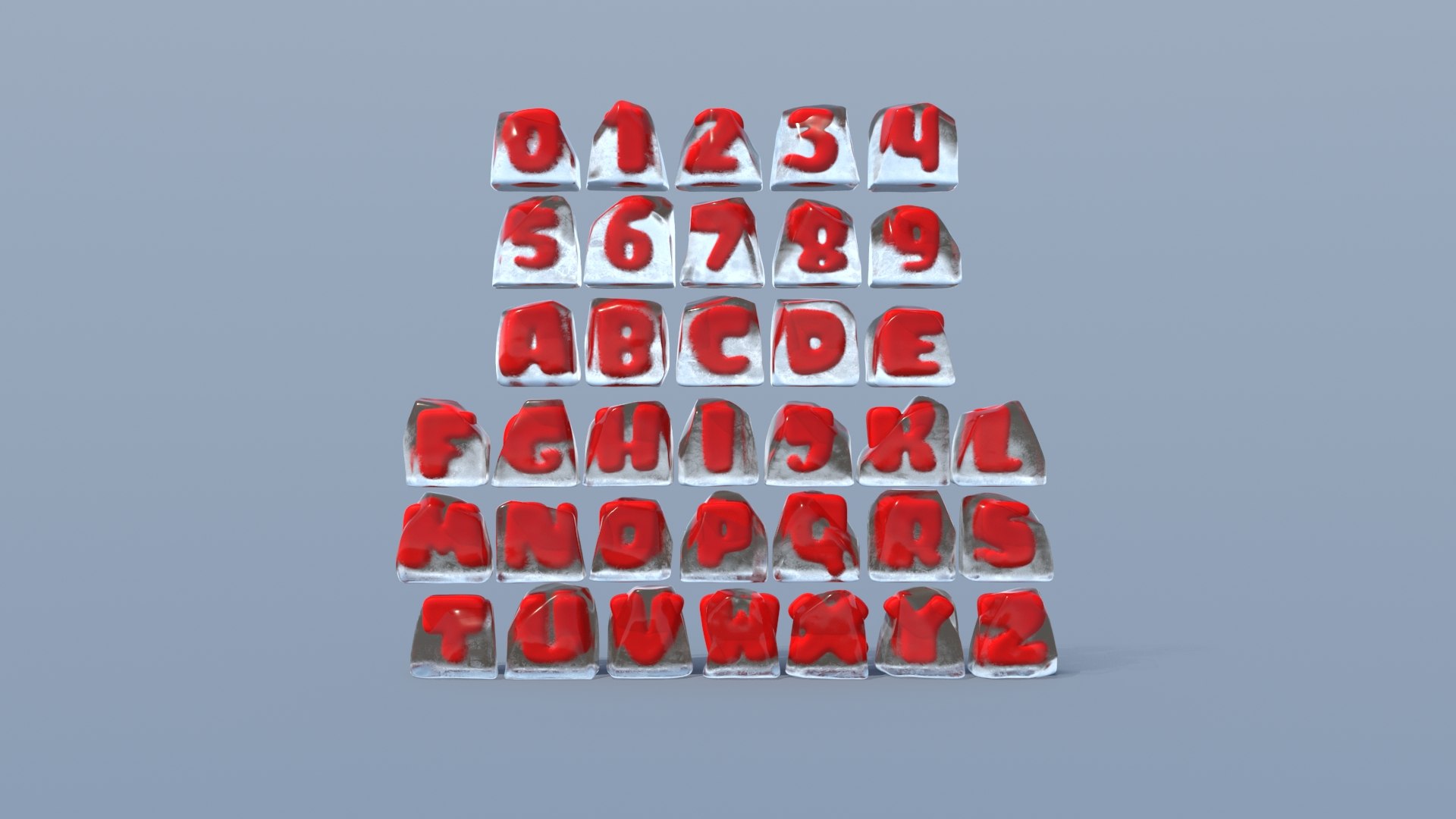 Ice Letter 3D Model - TurboSquid 2122346