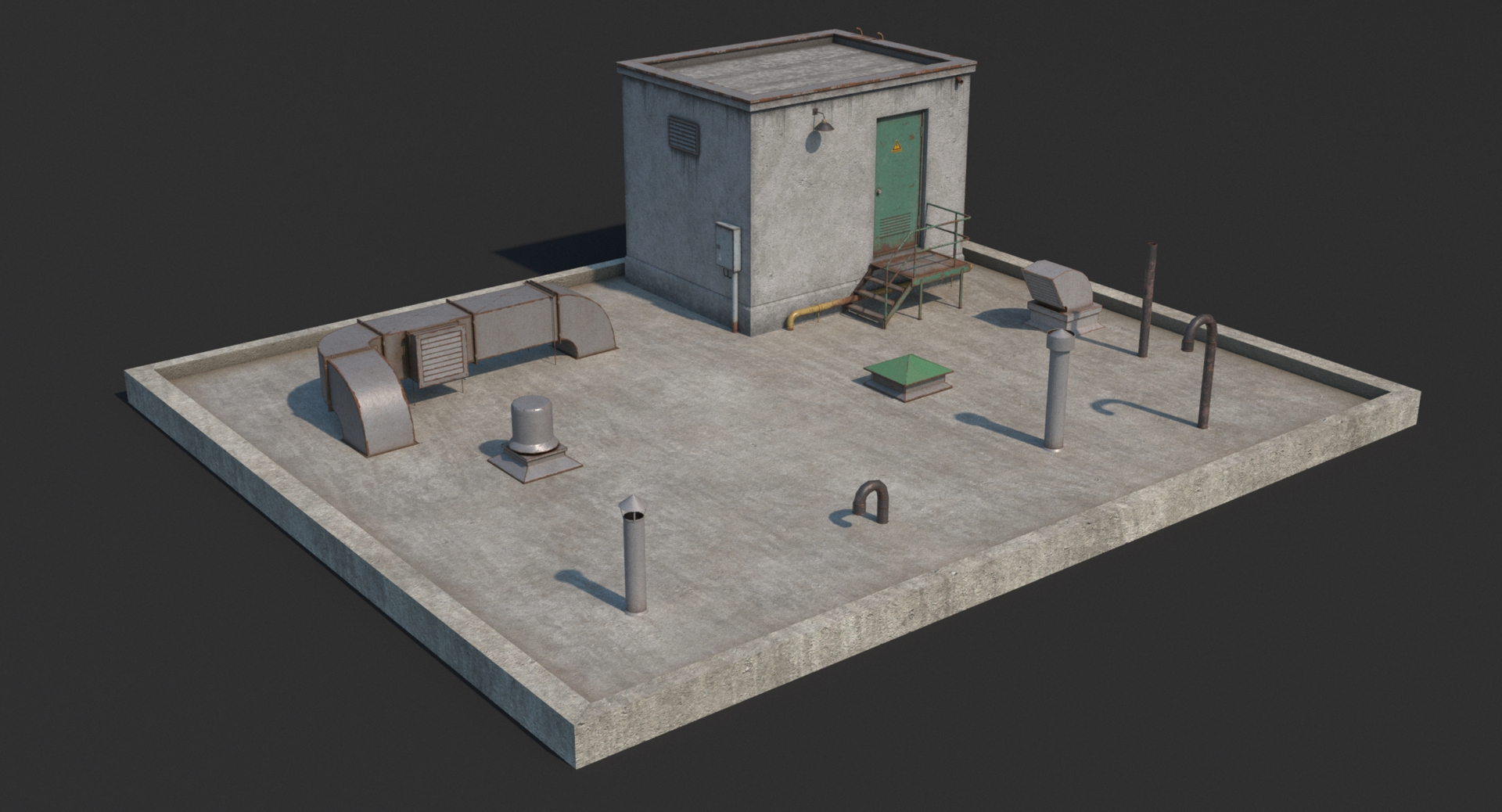 3D model rooftop pbr - TurboSquid 1428426