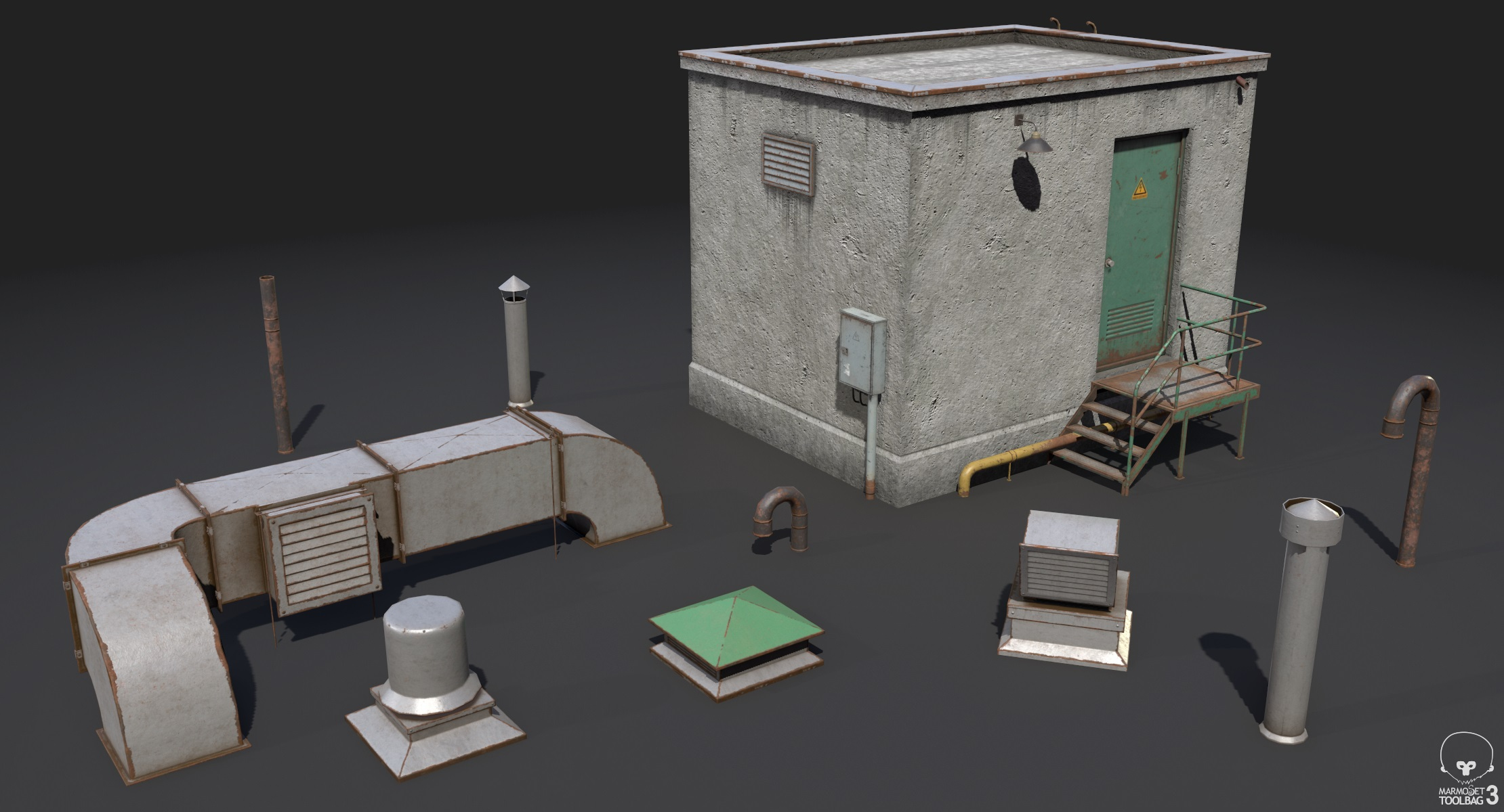 3D model rooftop pbr - TurboSquid 1428426