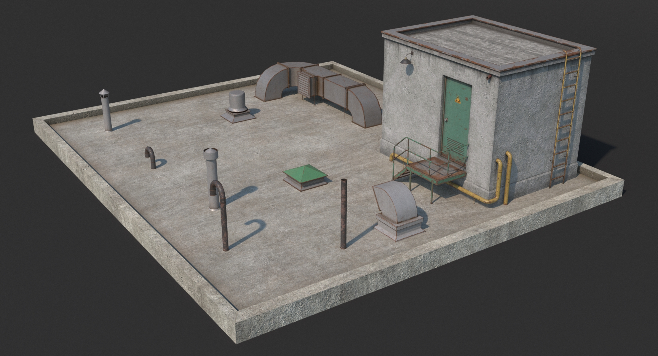 3D model rooftop pbr - TurboSquid 1428426