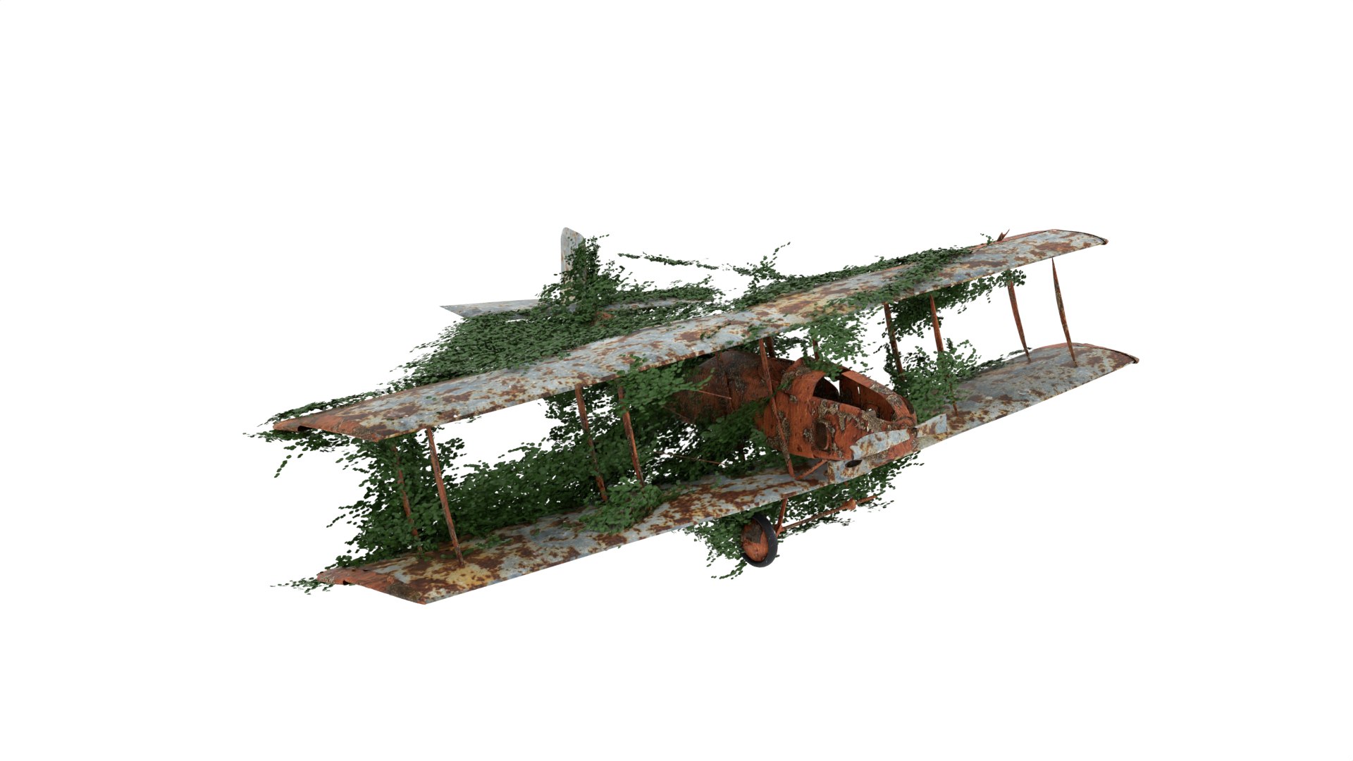 Damaged Rusted Aircraft 3D Model - TurboSquid 2034728