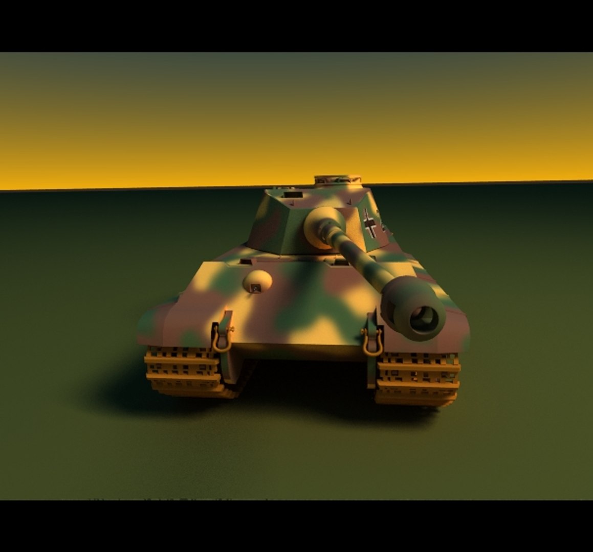 german wwii tiger ii 3d model