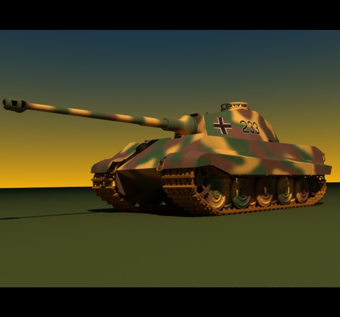 german wwii tiger ii 3d model