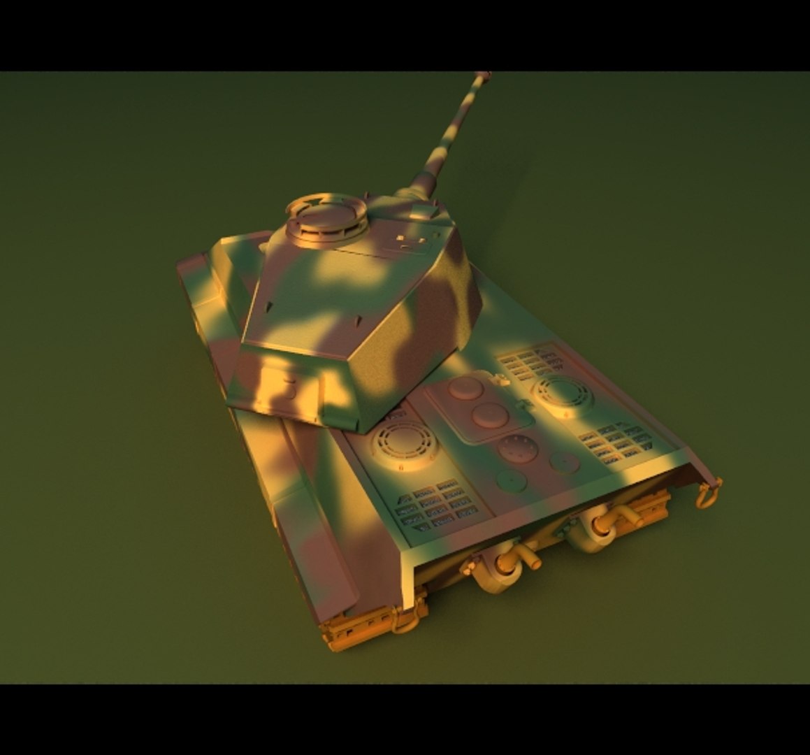 german wwii tiger ii 3d model