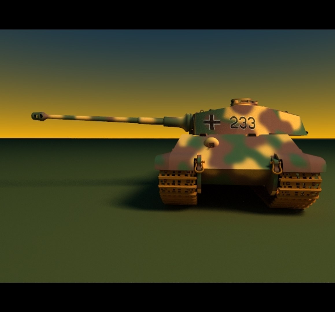 german wwii tiger ii 3d model