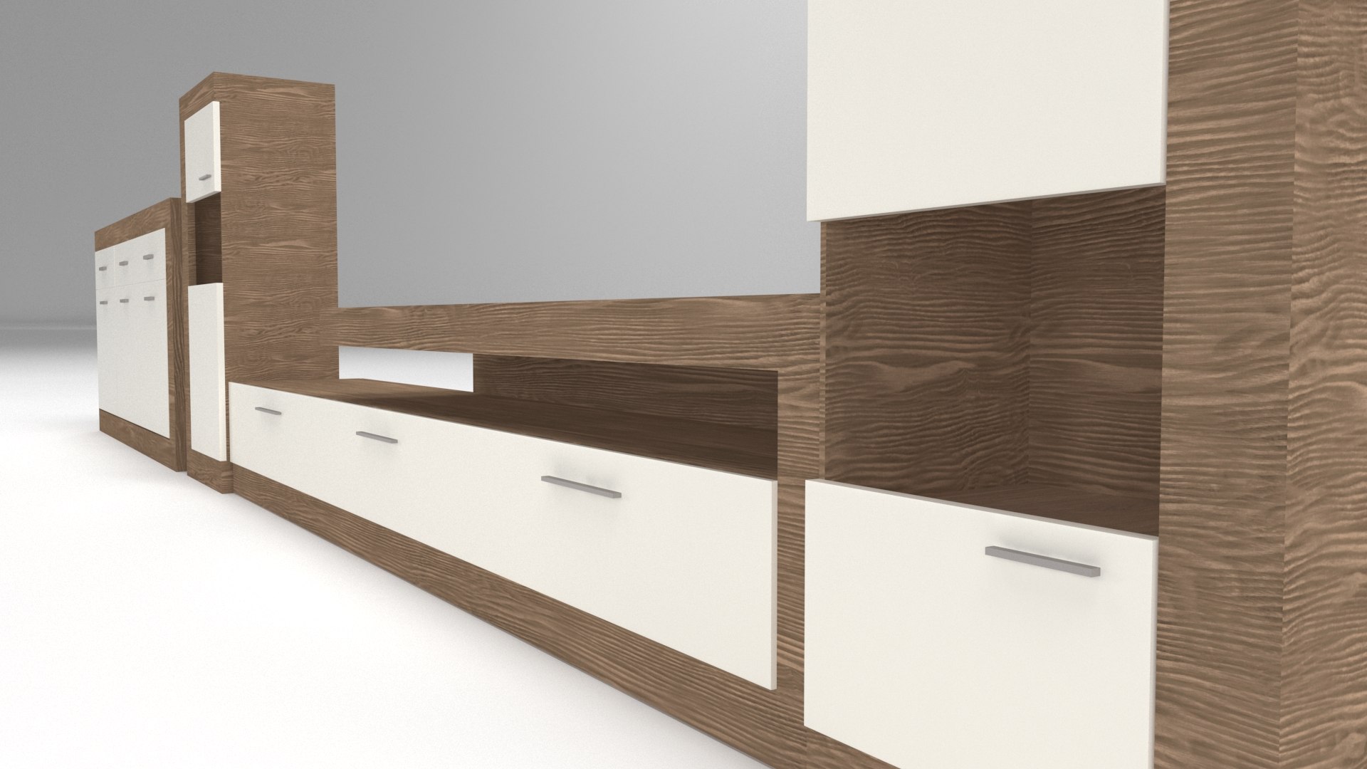 3D Model Low Poly Modern TV Stand And Furniture - TurboSquid 1946426