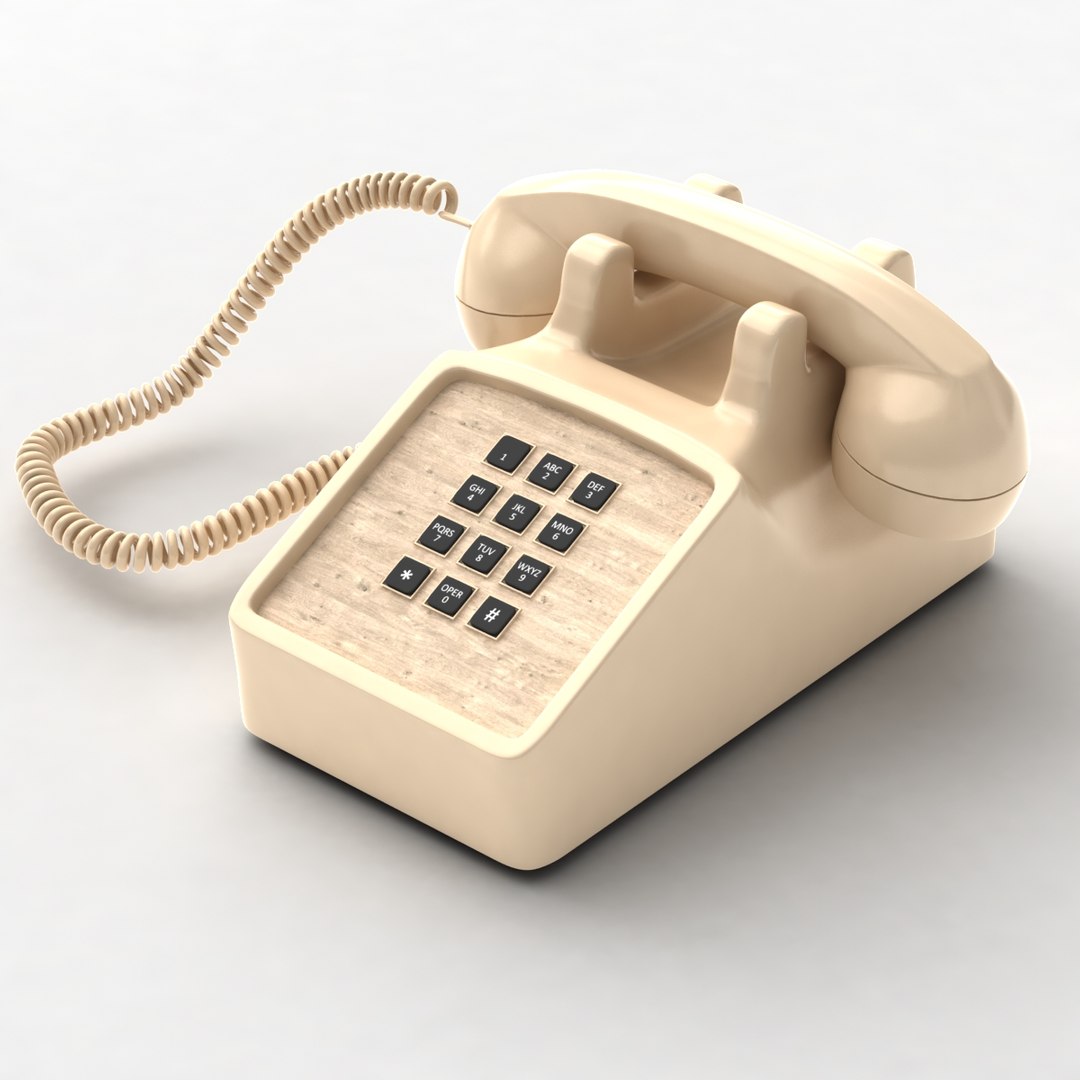 3d Model Traditional Corded Phone