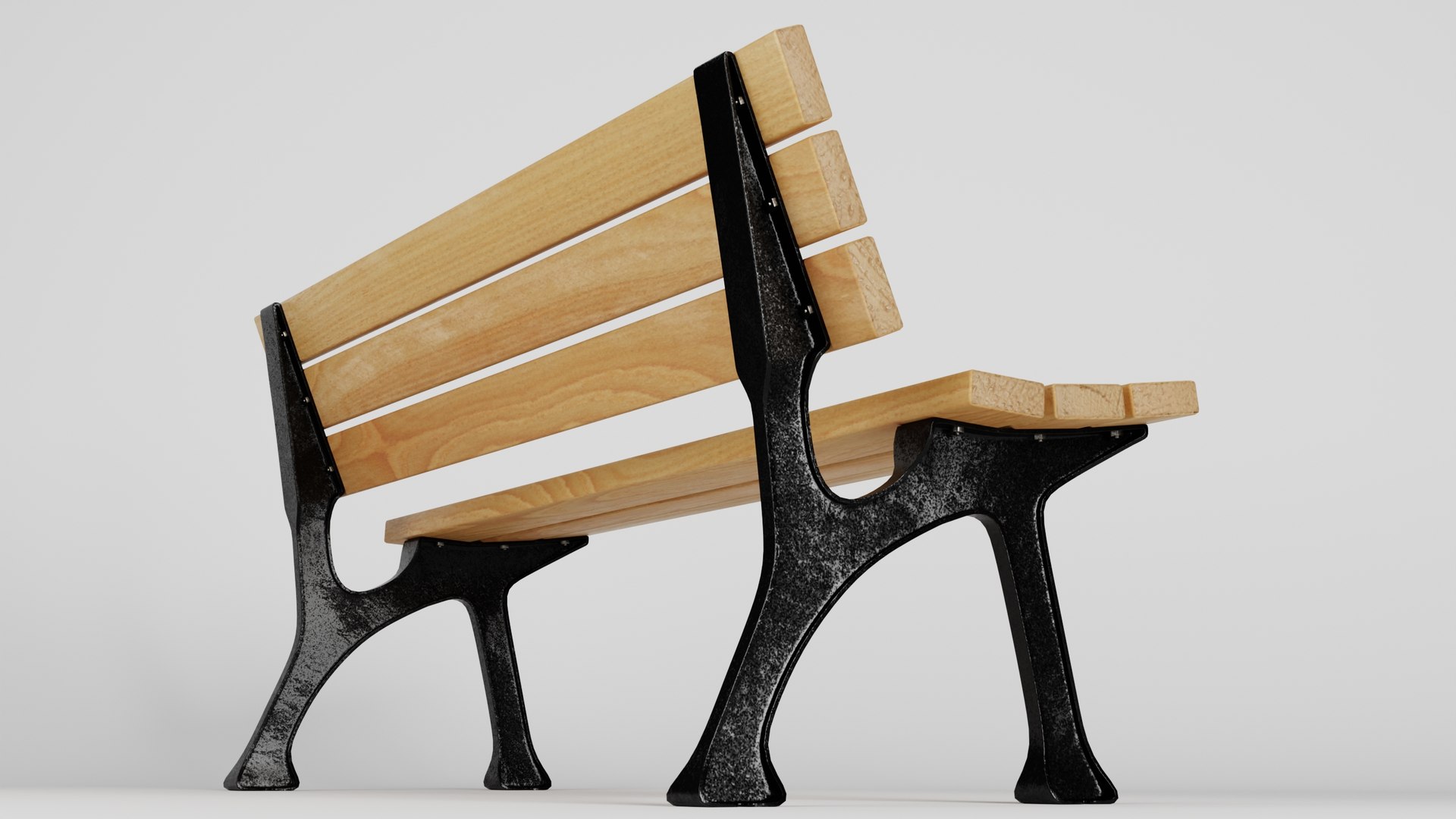 Wood Bench Model - TurboSquid 2305300