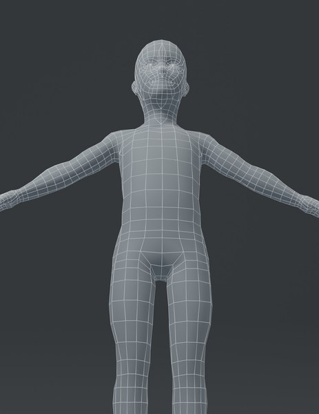 Boy kid child body model - TurboSquid 1528661
