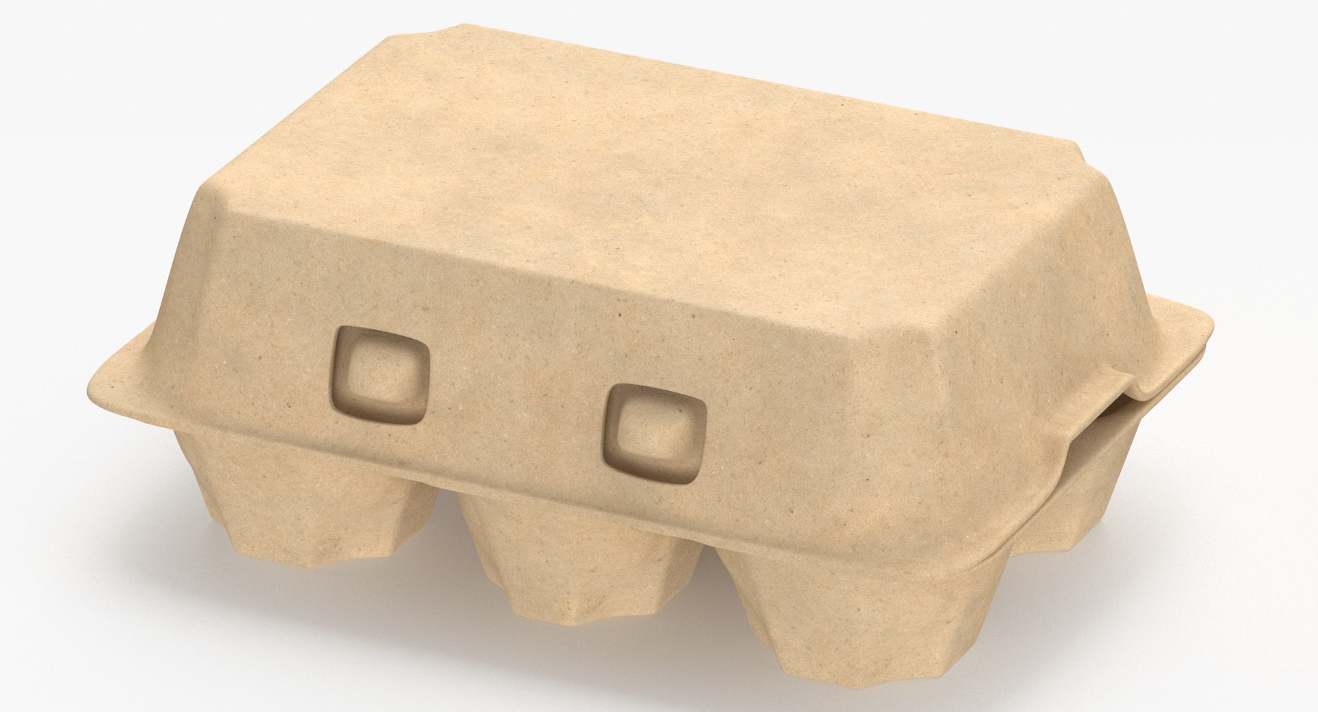 Paper Pulp Carton Of Eggs 6 Color Variations Blank And Generic Label 3D ...