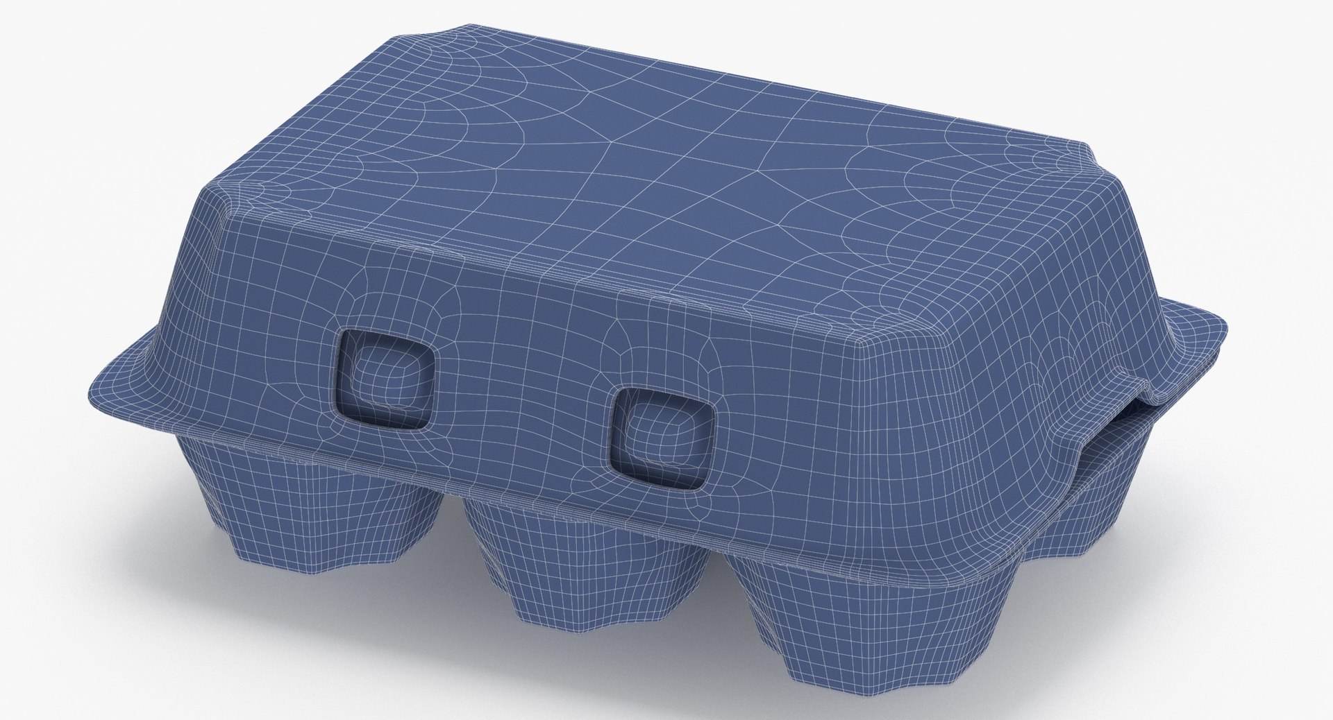 Paper Pulp Carton Of Eggs 6 Color Variations Blank And Generic Label 3D ...