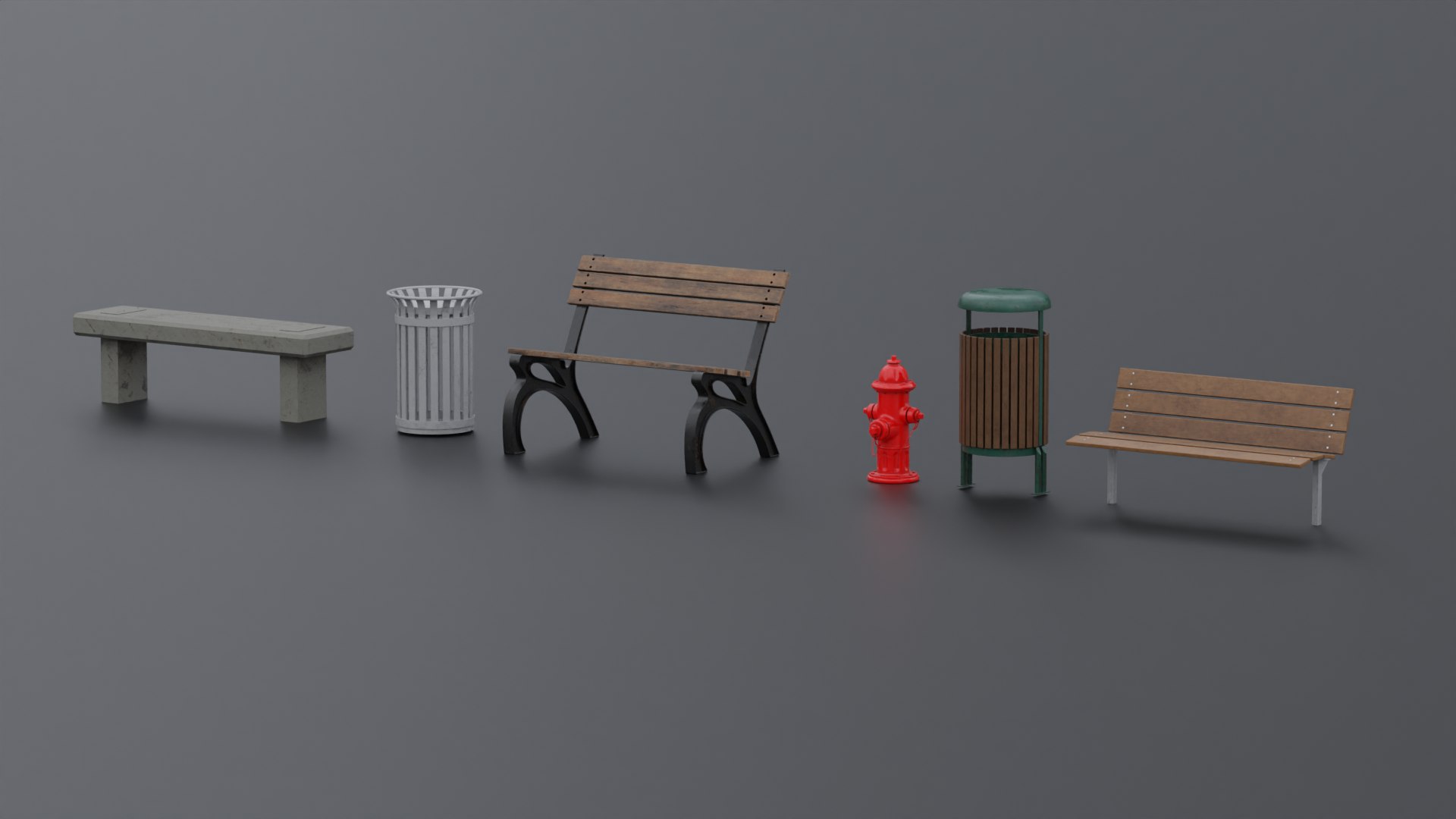 Street Props 01 3D Model - TurboSquid 2207533