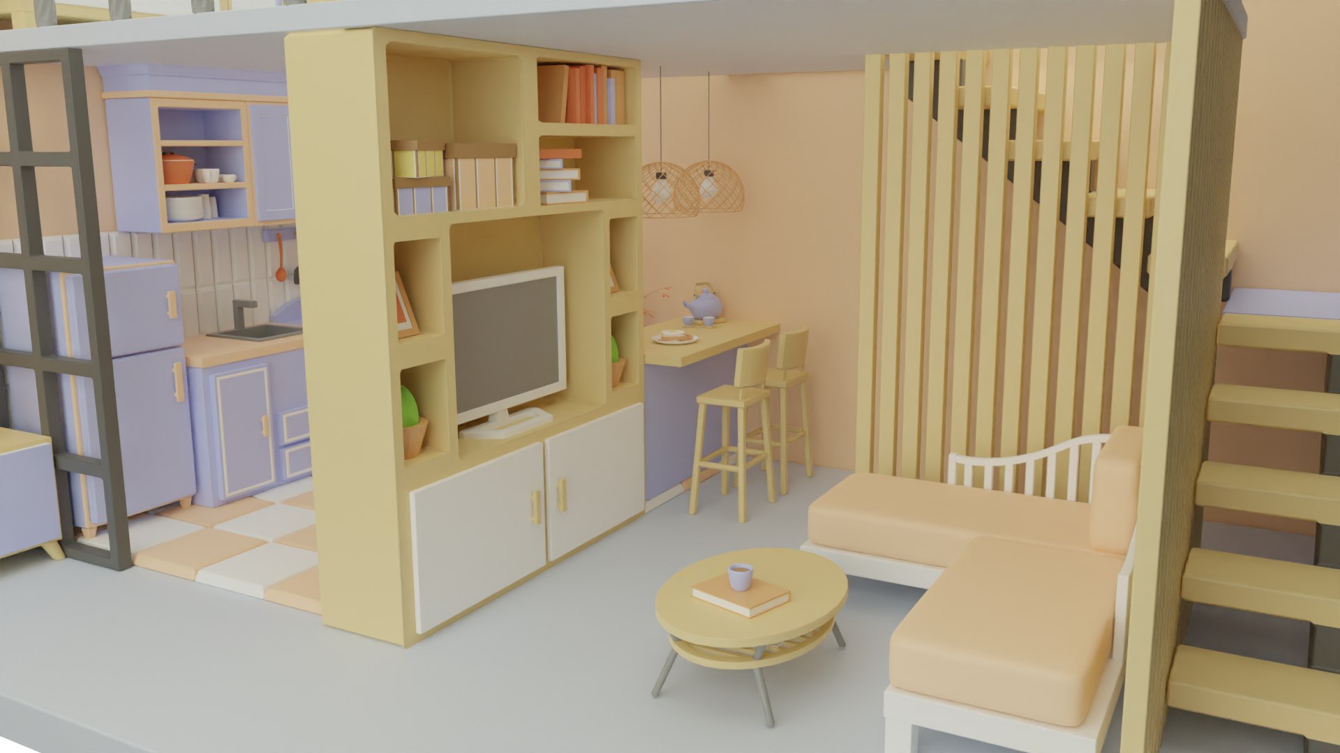 Small Apartment Room Model - TurboSquid 1969868