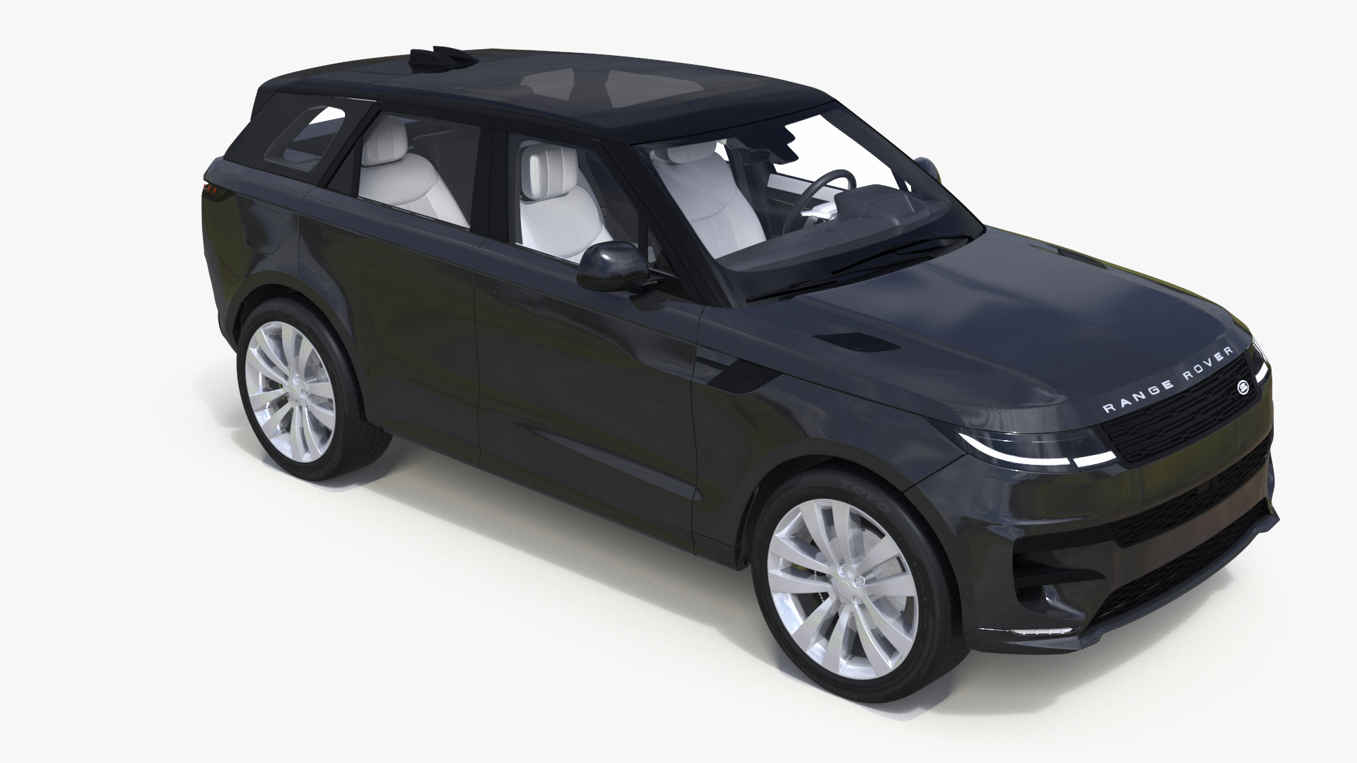 Sport SUV Range Rover Black Rigged Model - TurboSquid 2383202