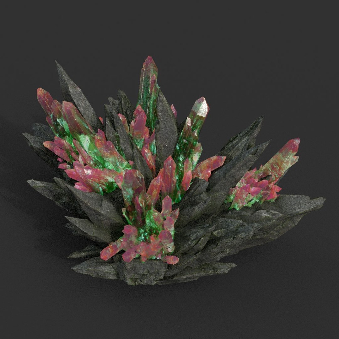 3D 8 Low Poly PBR Spiky Mine Rock Mineral Model - TurboSquid 2163135