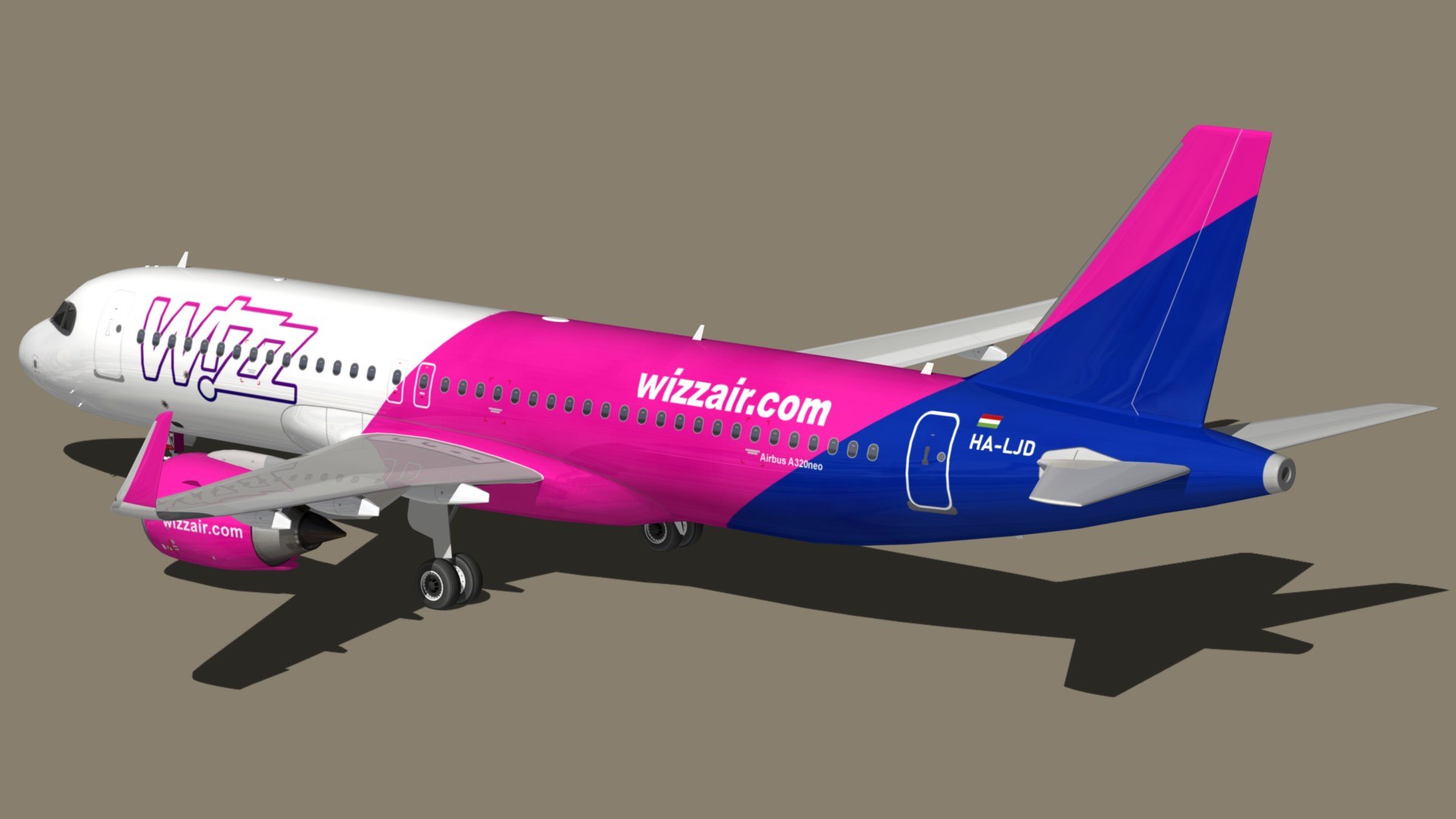3D Airbus A320 Wizz Air - TurboSquid 1657548