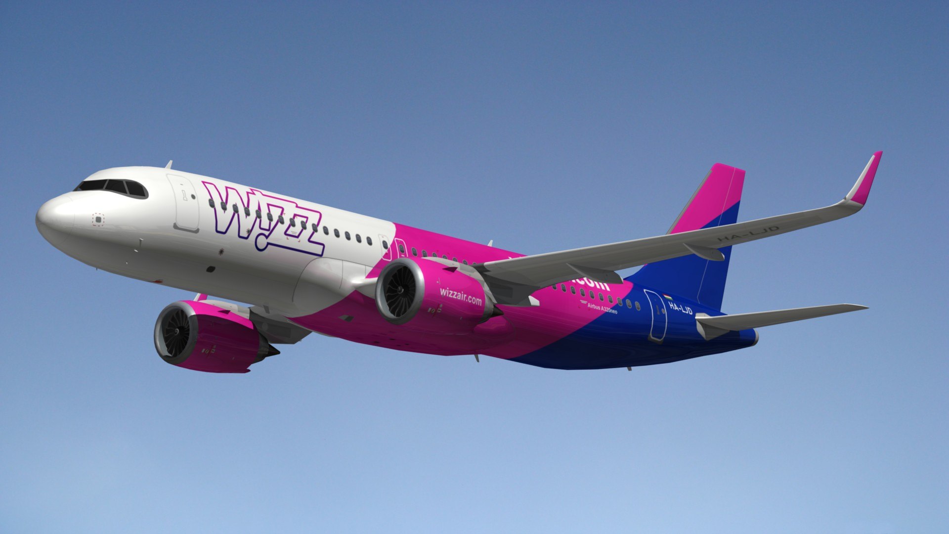 3D Airbus A320 Wizz Air - TurboSquid 1657548