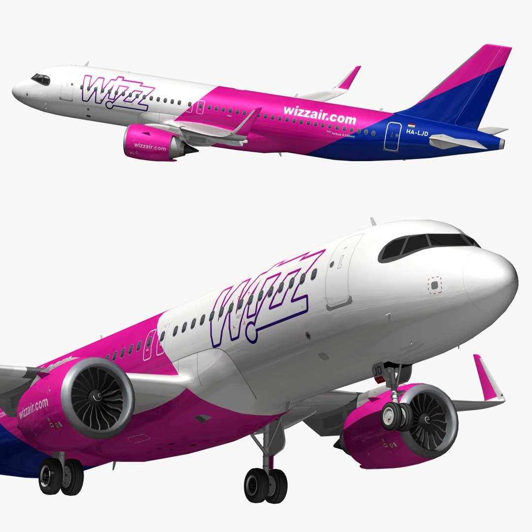 3D airbus a320 wizz air - TurboSquid 1657548