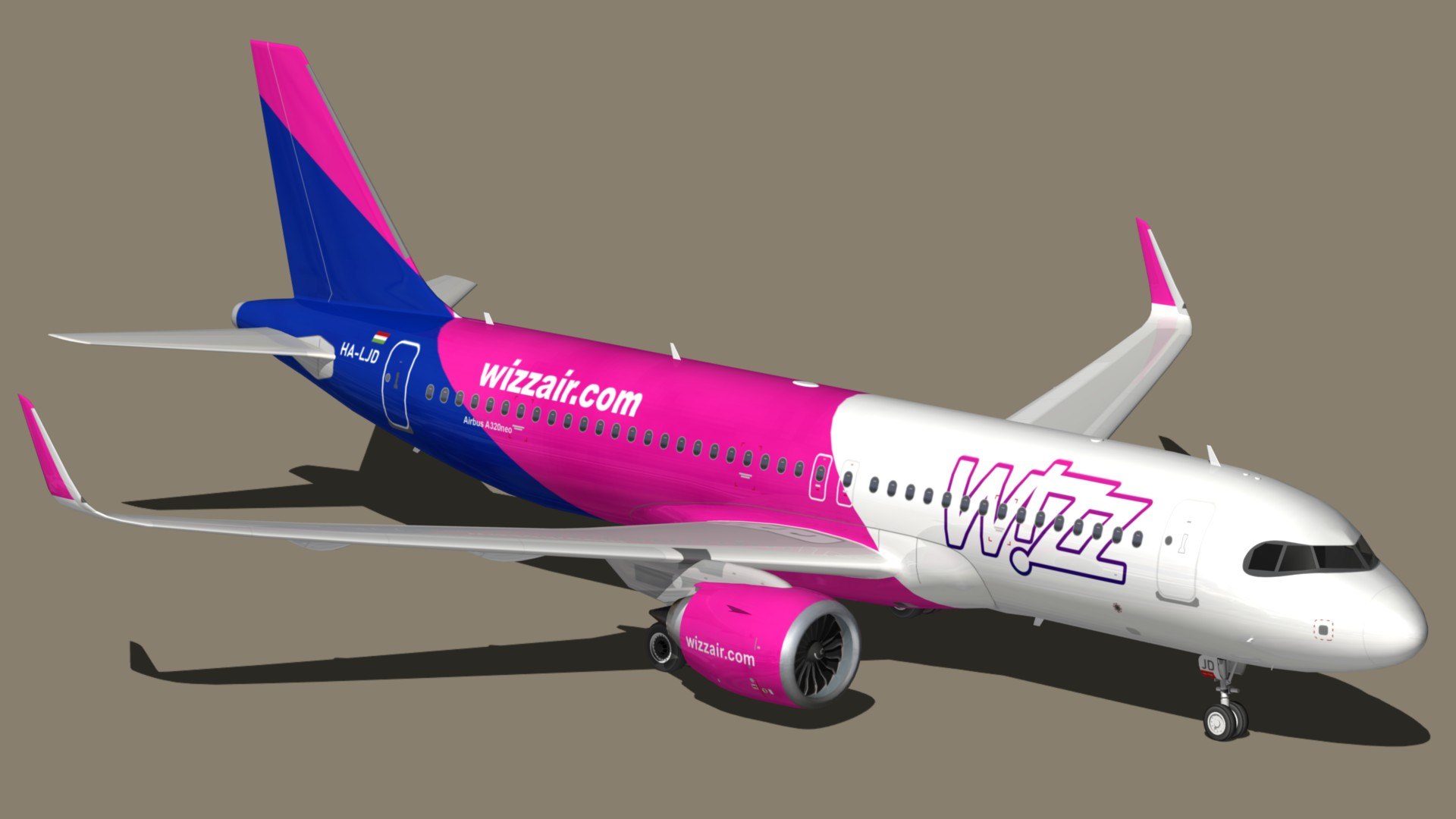 3D Airbus A320 Wizz Air - TurboSquid 1657548