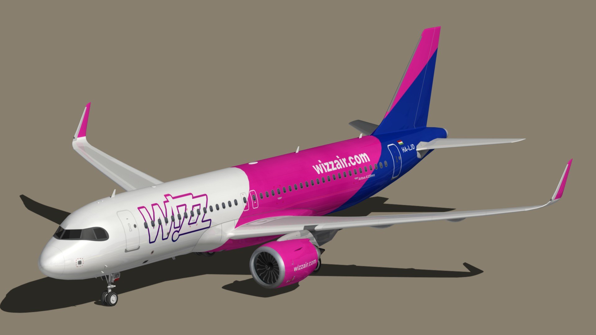 3D Airbus A320 Wizz Air - TurboSquid 1657548