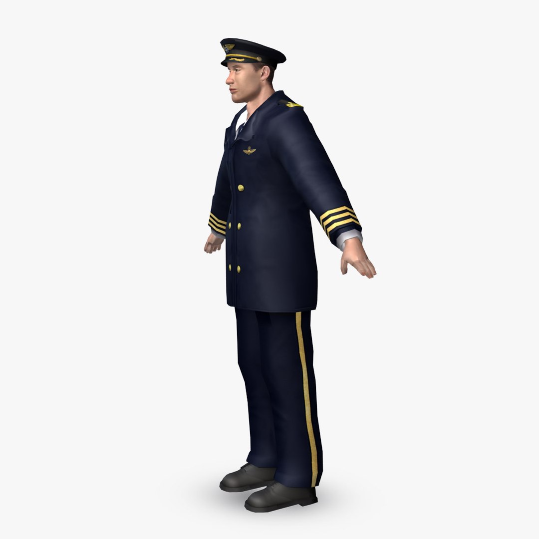 3d Model Airliner Pilot