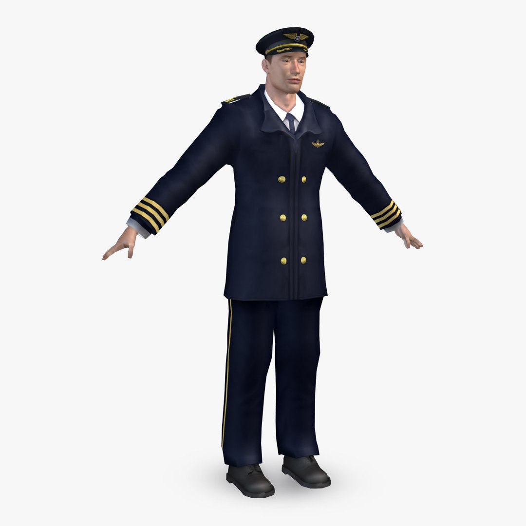 3d Model Airliner Pilot