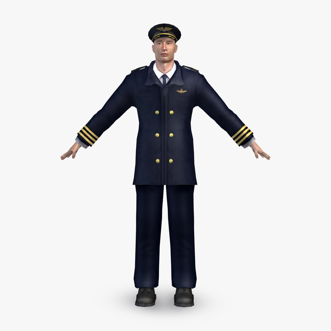 3d Model Airliner Pilot