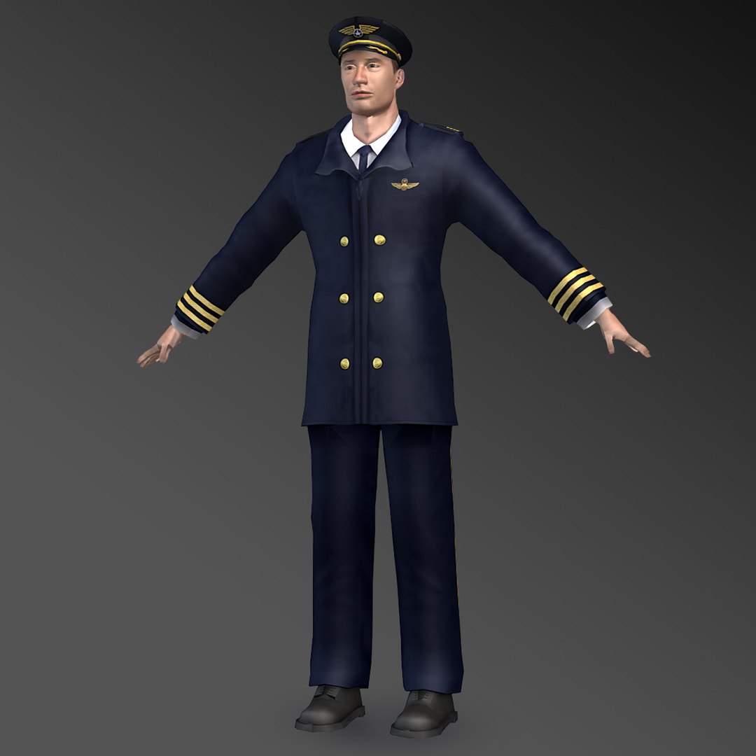 3d Model Airliner Pilot