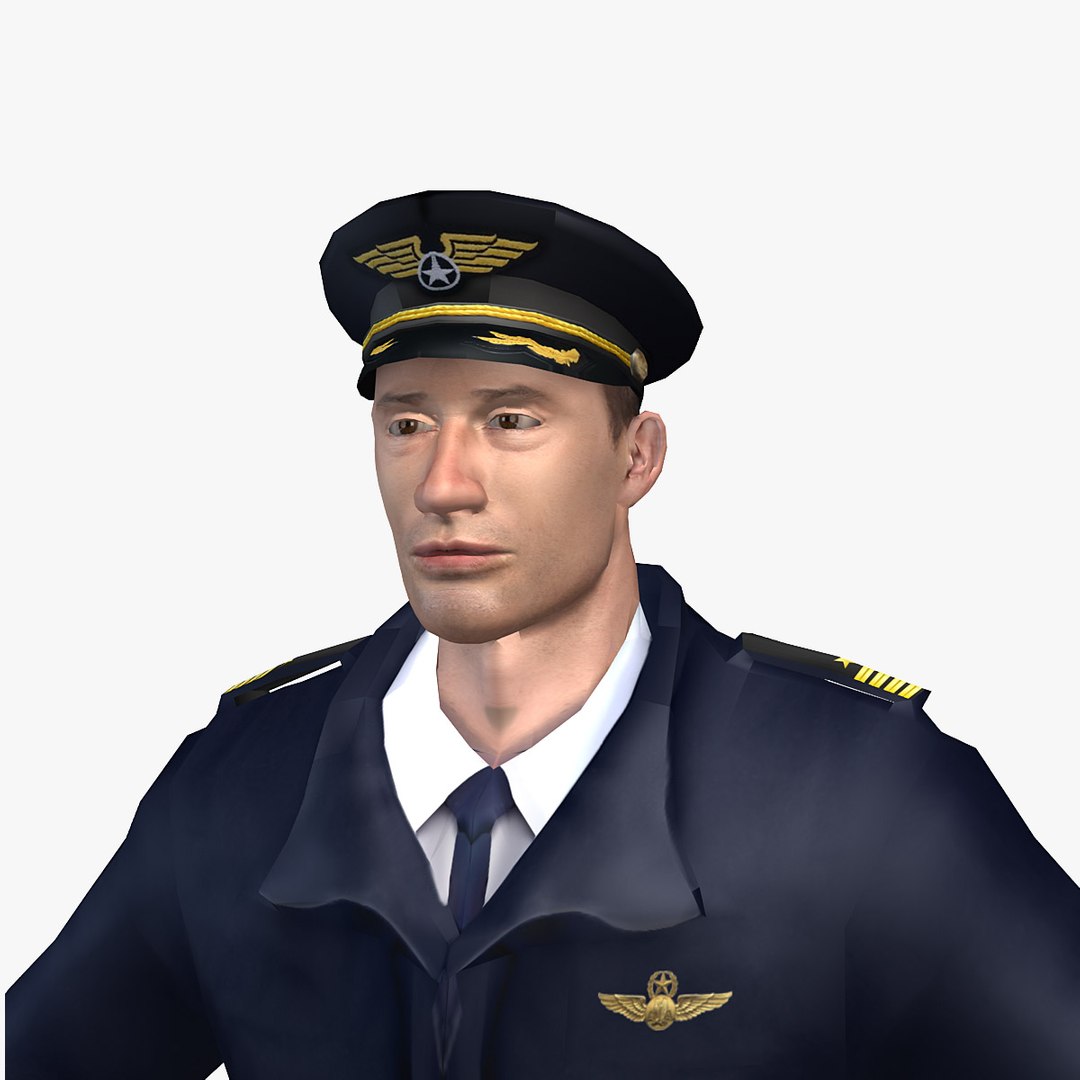 3d Model Airliner Pilot