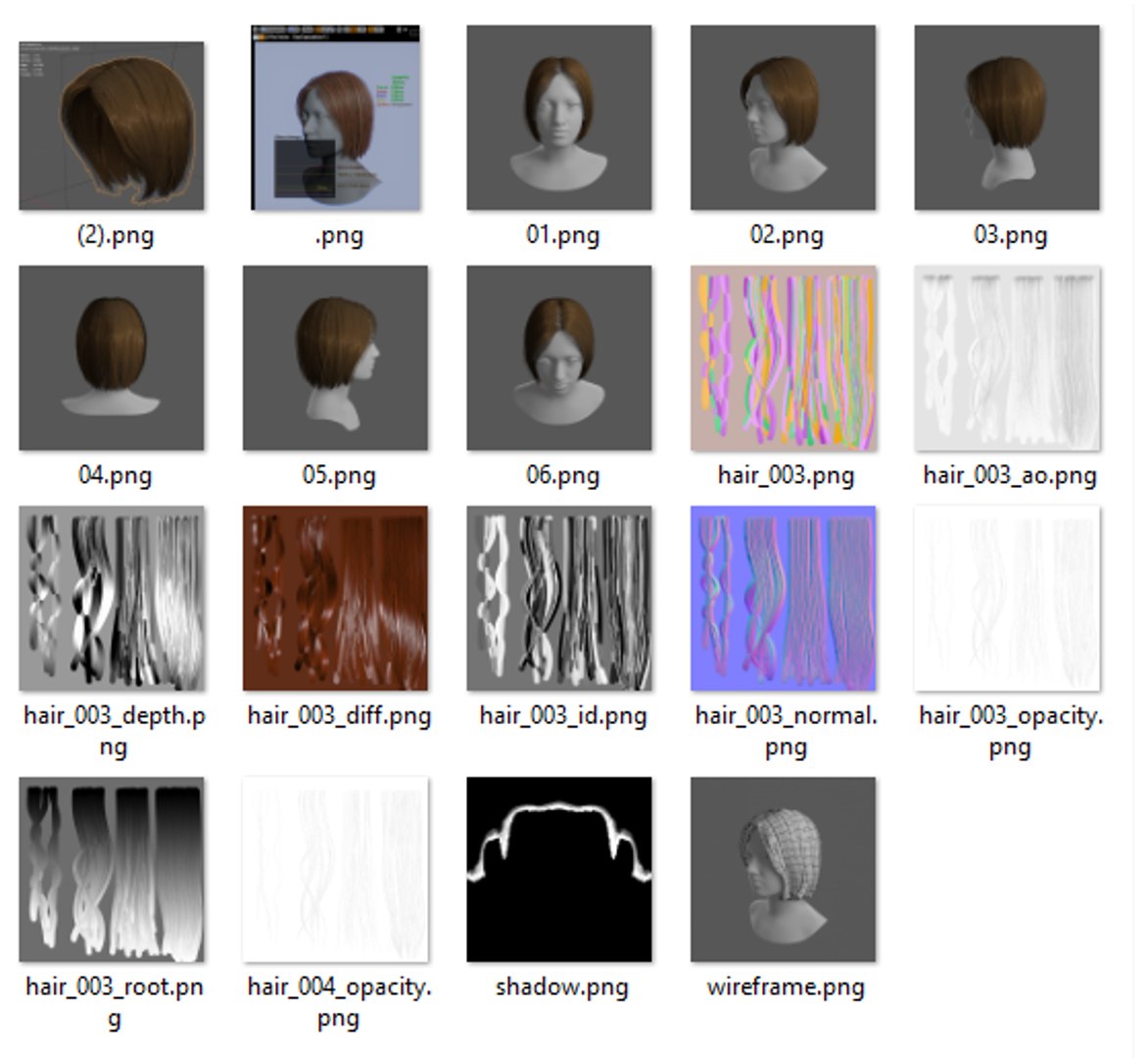 3D HairCard002 - TurboSquid 1865517