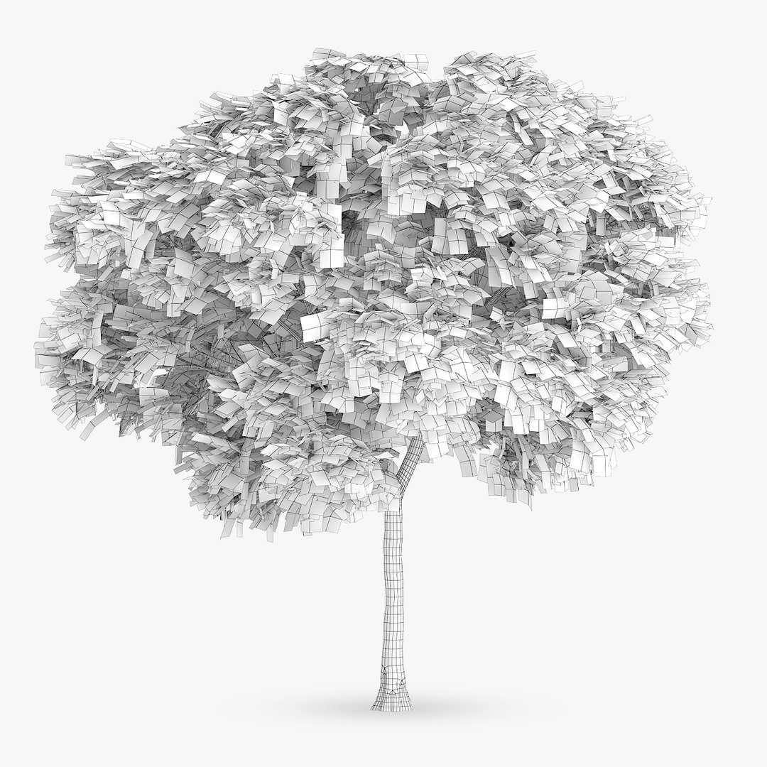 Swedish Whitebeam Tree 3d Model