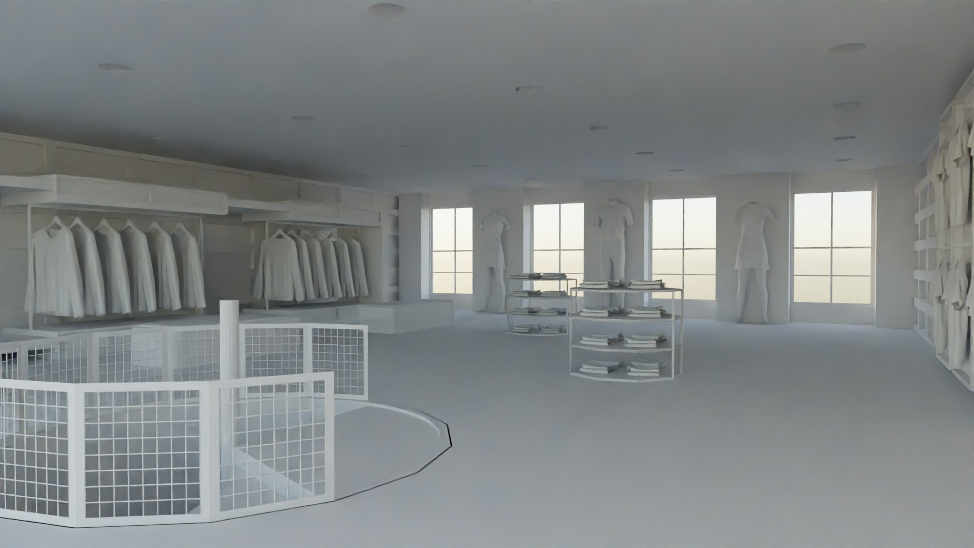 3D Clothing Store Interior - TurboSquid 2157404