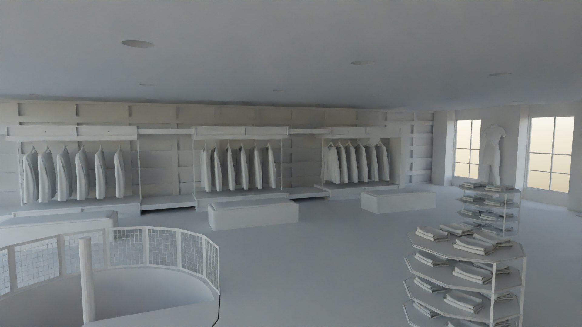 3D Clothing Store Interior - TurboSquid 2157404