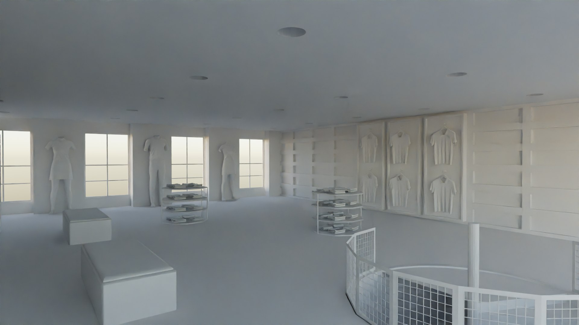 3D Clothing Store Interior - TurboSquid 2157404